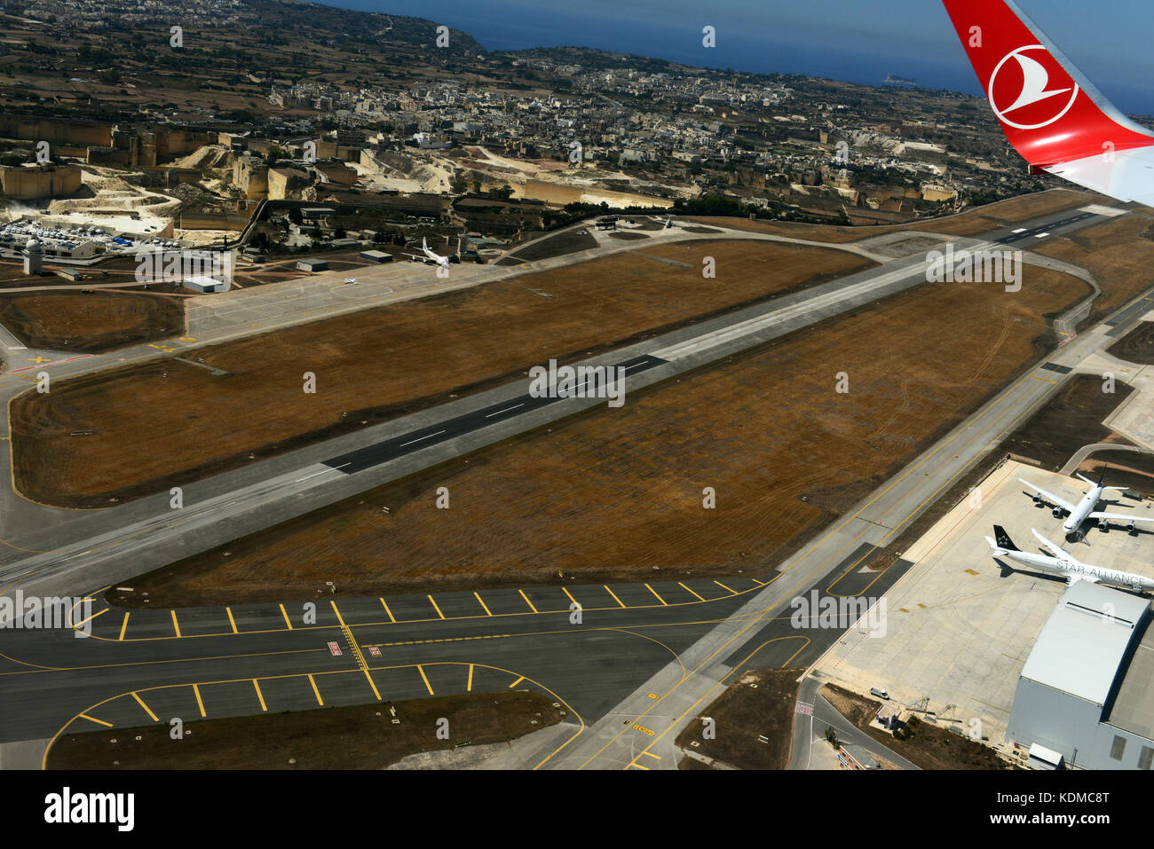 An aerial view of Luqa international airport in Malta Stock Photo - Alamy
