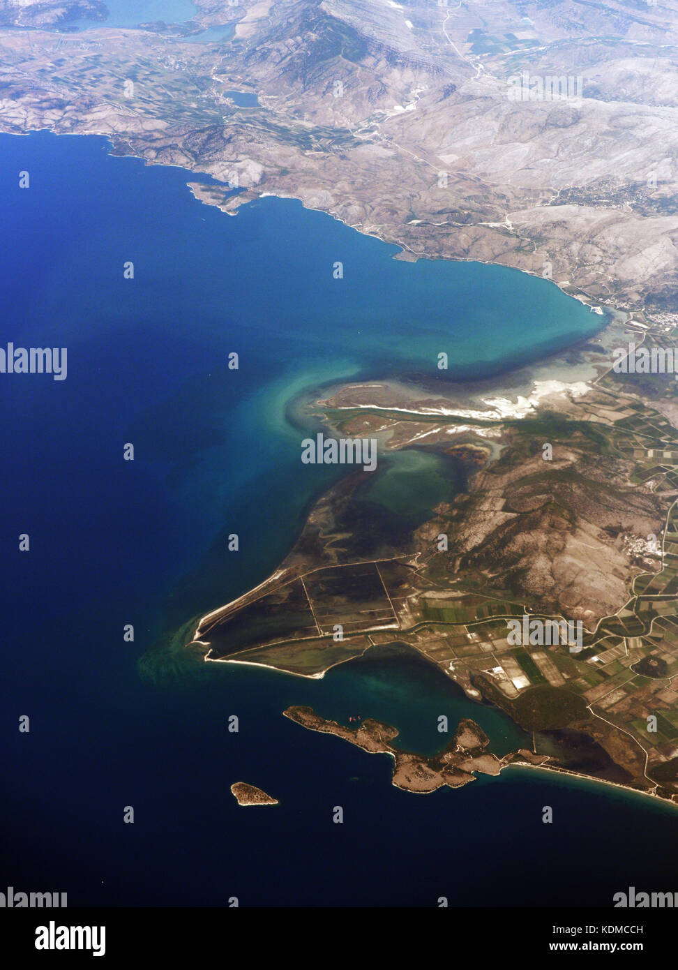 An aerial view of Igoumenitsa capital of Thesprotia the region in north ...