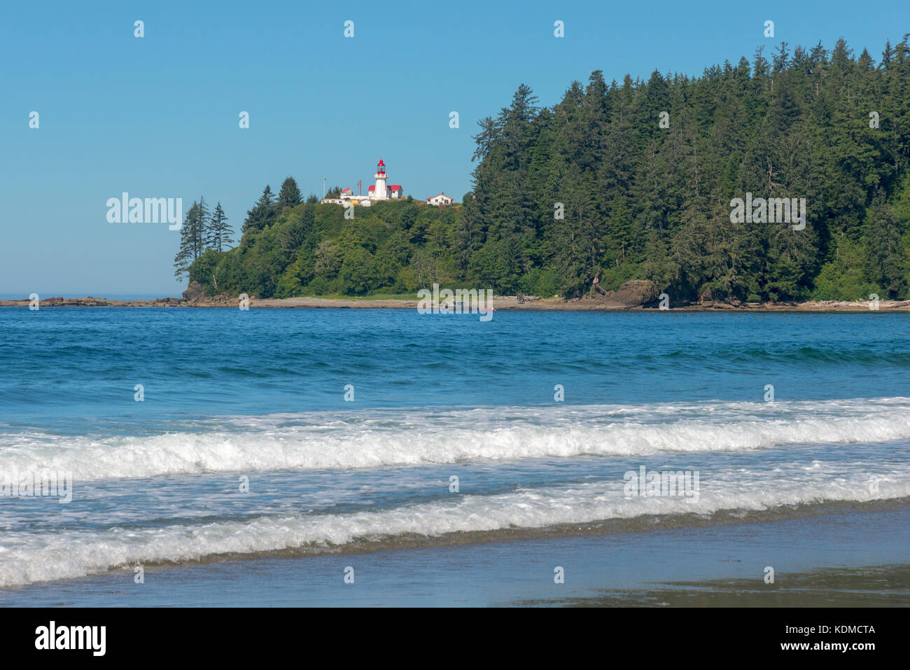 Carmanah Lighthouse in Pacific Rim National Park Stock Photo - Alamy