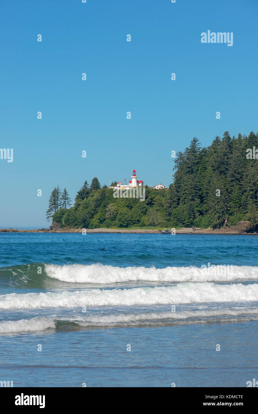 Carmanah Lighthouse in Pacific Rim National Park Stock Photo - Alamy
