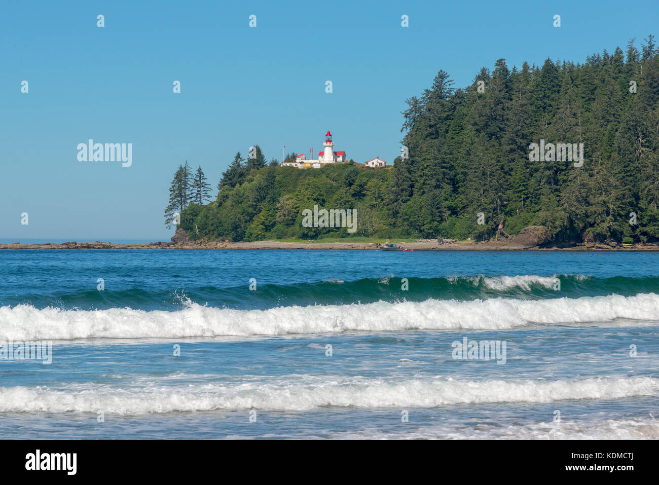 Carmanah Lighthouse in Pacific Rim National Park Stock Photo - Alamy