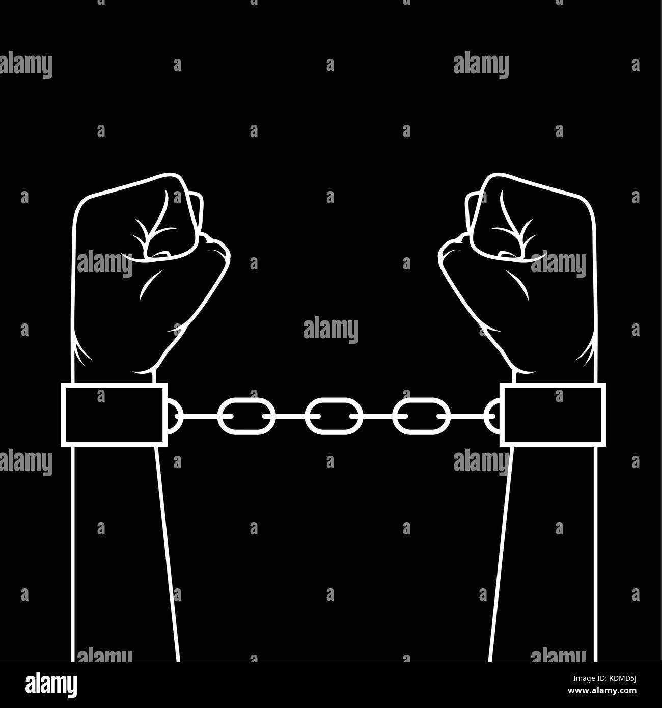 Prisoner in shackles Stock Vector Images - Alamy