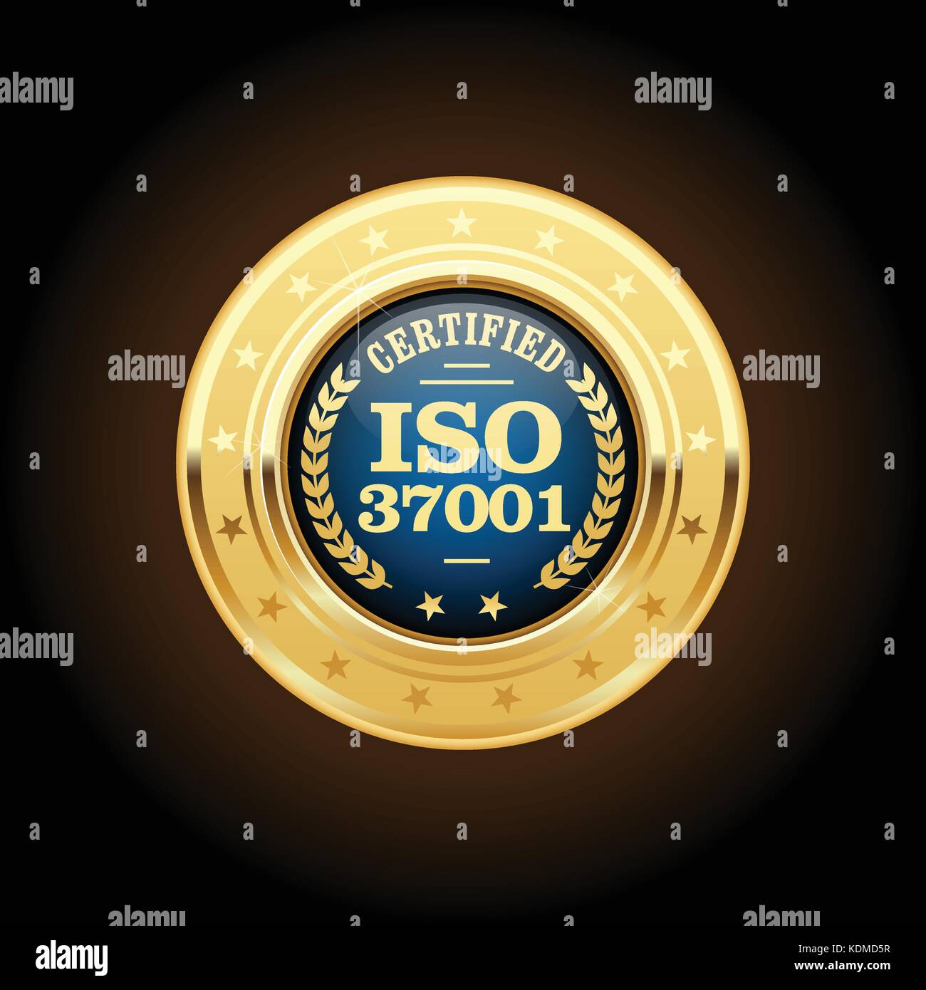 ISO 37001 - Anti-bribery management systems medal Stock Vector Image ...