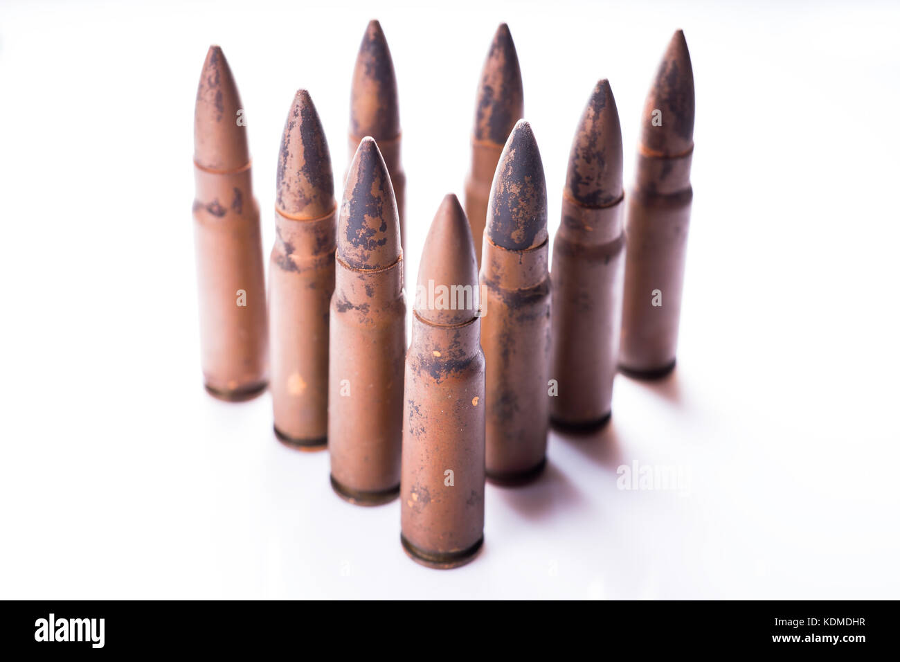 9mm bullet for a gun isolated on white background Stock Photo - Alamy