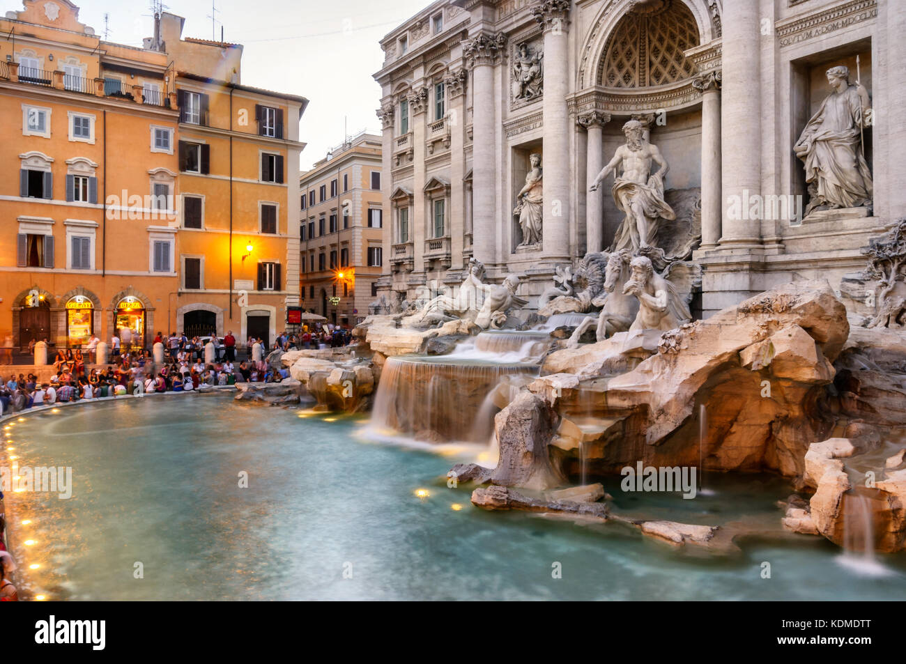 Trevi Fountain, the largest Baroque fountain in the city and one of the ...