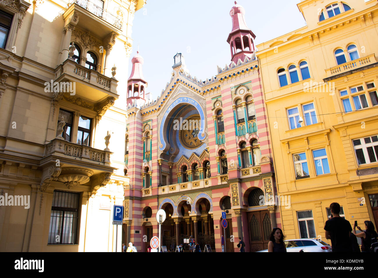 Czechia people and foreigner travelers visit Jubilee Synagogue or ...