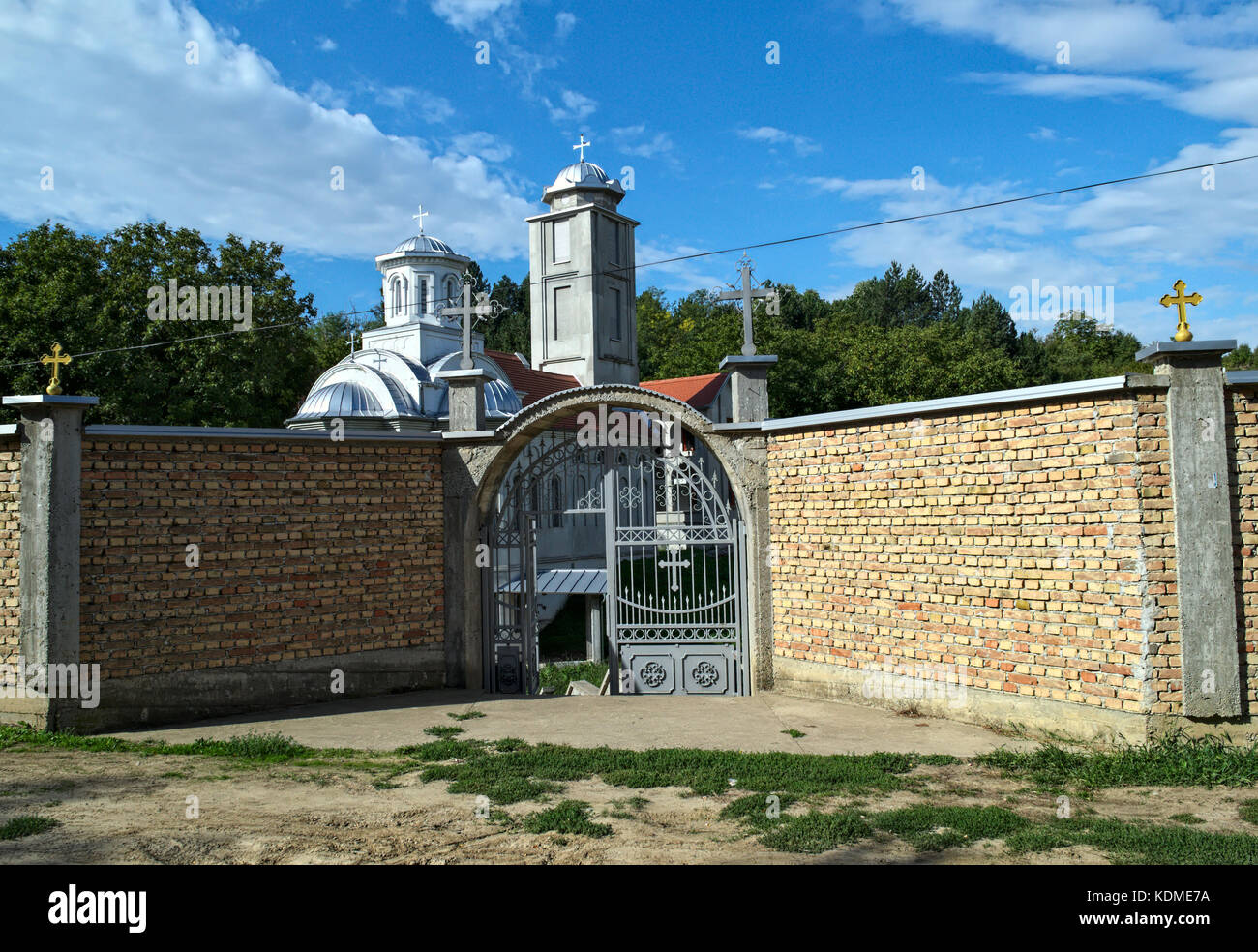 Entrance into monastery complex Privina Glava, Sid, Serbia Stock Photo ...