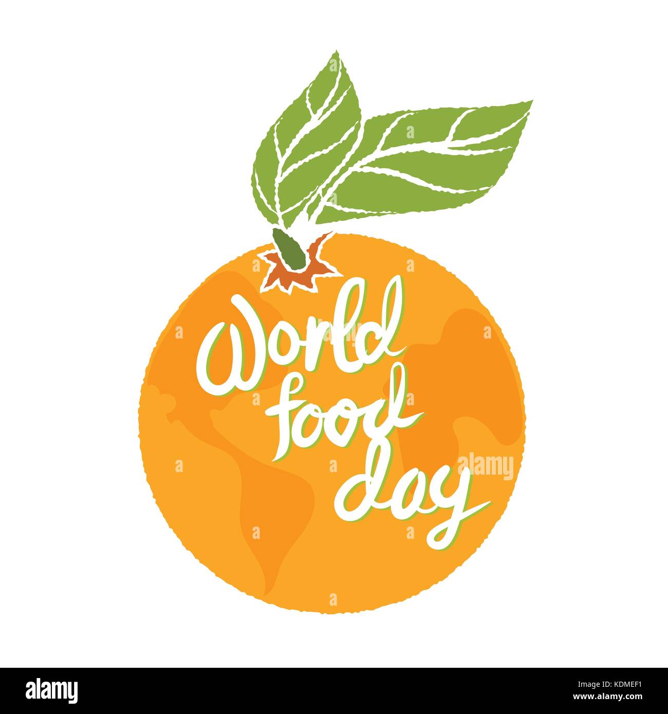 World food Day in orange for banner, holiday concept-Vector ...