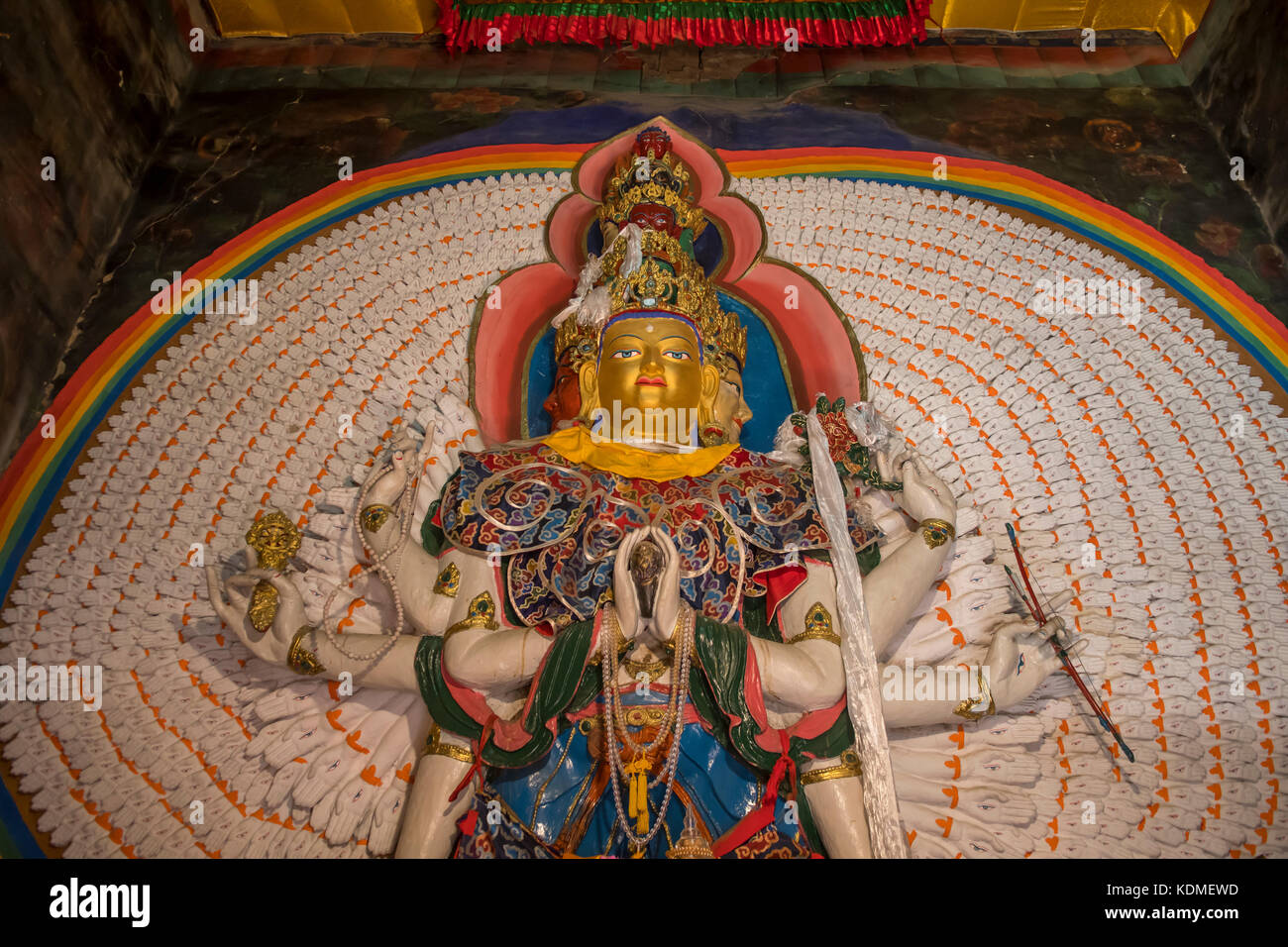 Many Handed Buddha, Samye Monastery, Dranang, Tibet, China Stock Photo ...