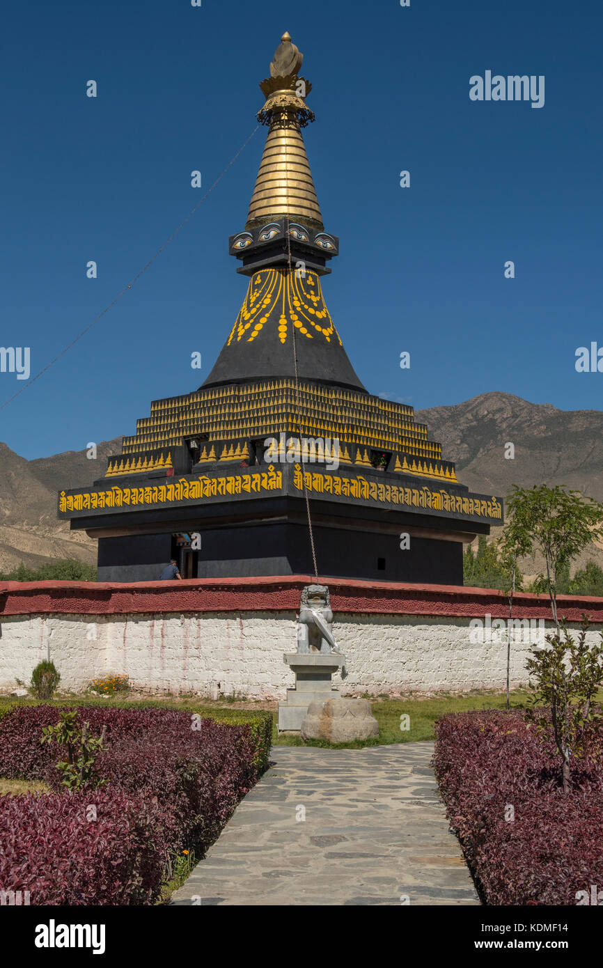 Black Stupa at Samye Monastery, Dranang, Lhokha, Tibet, China Stock ...