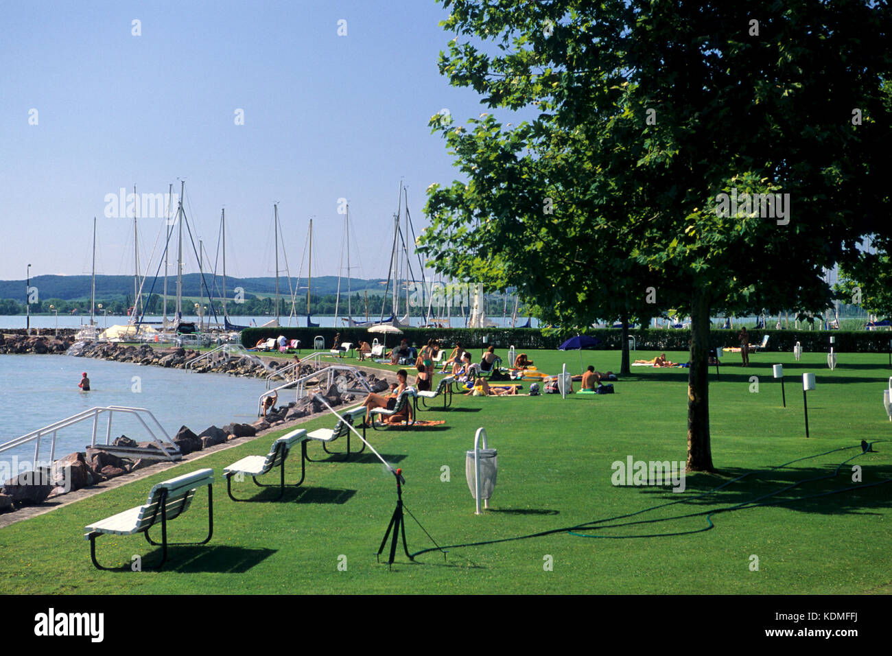 Ungarn, Balaton, Tihany, Tihany, Badeplatz Stock Photo - Alamy