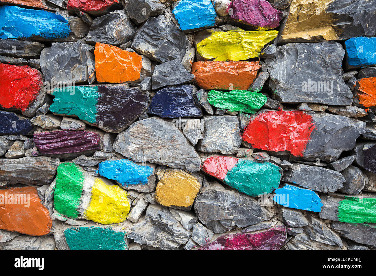 colorful bricks wall Stock Photo - Alamy