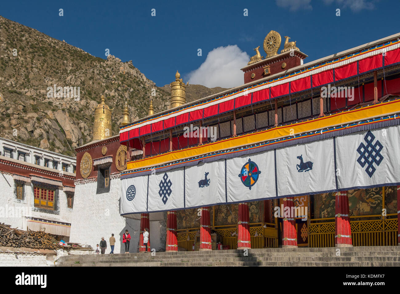 Assembly Hall, Drepung Monastery, near Lhasa, Tibet, China Stock Photo ...