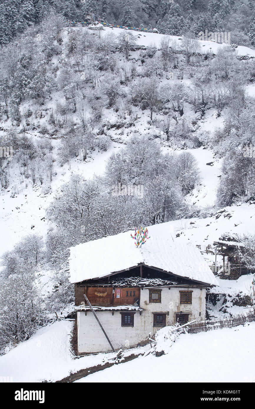 Country in snow Stock Photo - Alamy