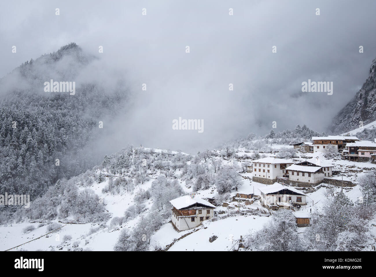Country in snow Stock Photo - Alamy