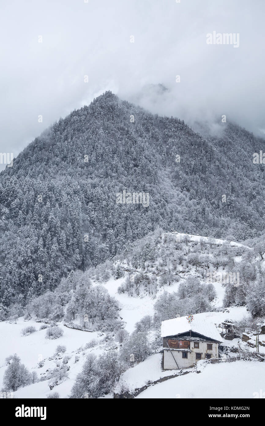 Country in snow Stock Photo - Alamy