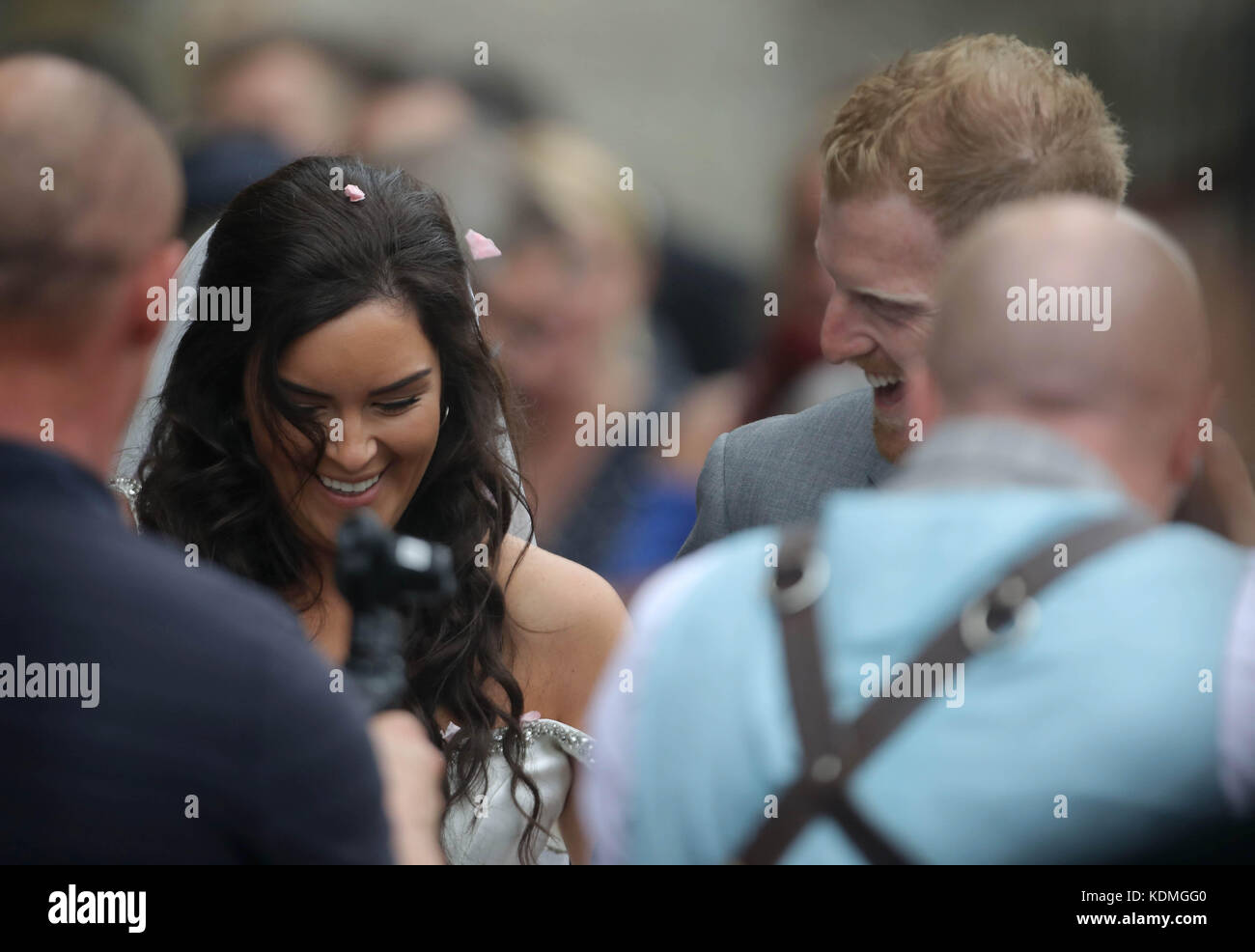 England all-rounder Ben Stokes and his newly married wife Clare ...