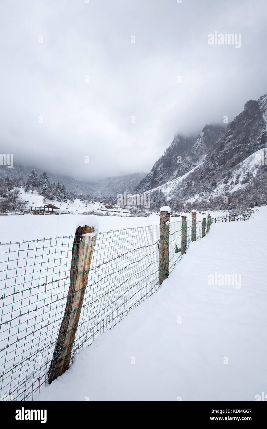 Country in snow Stock Photo - Alamy