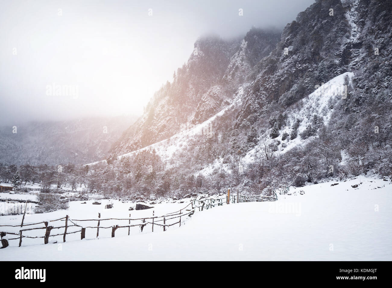 Country in snow Stock Photo - Alamy