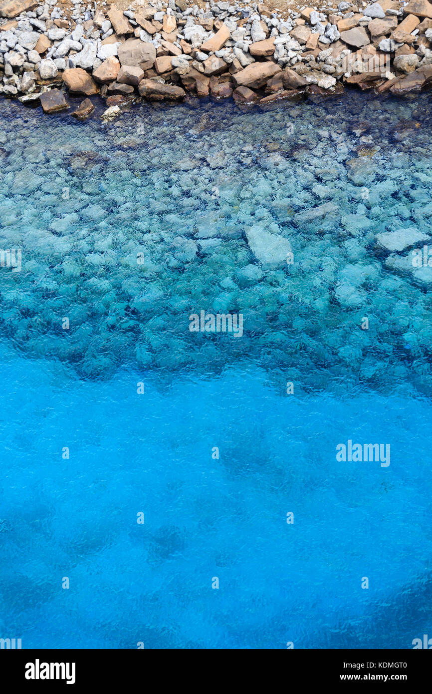 View of Rocks and Water from Above for Background Stock Photo - Alamy
