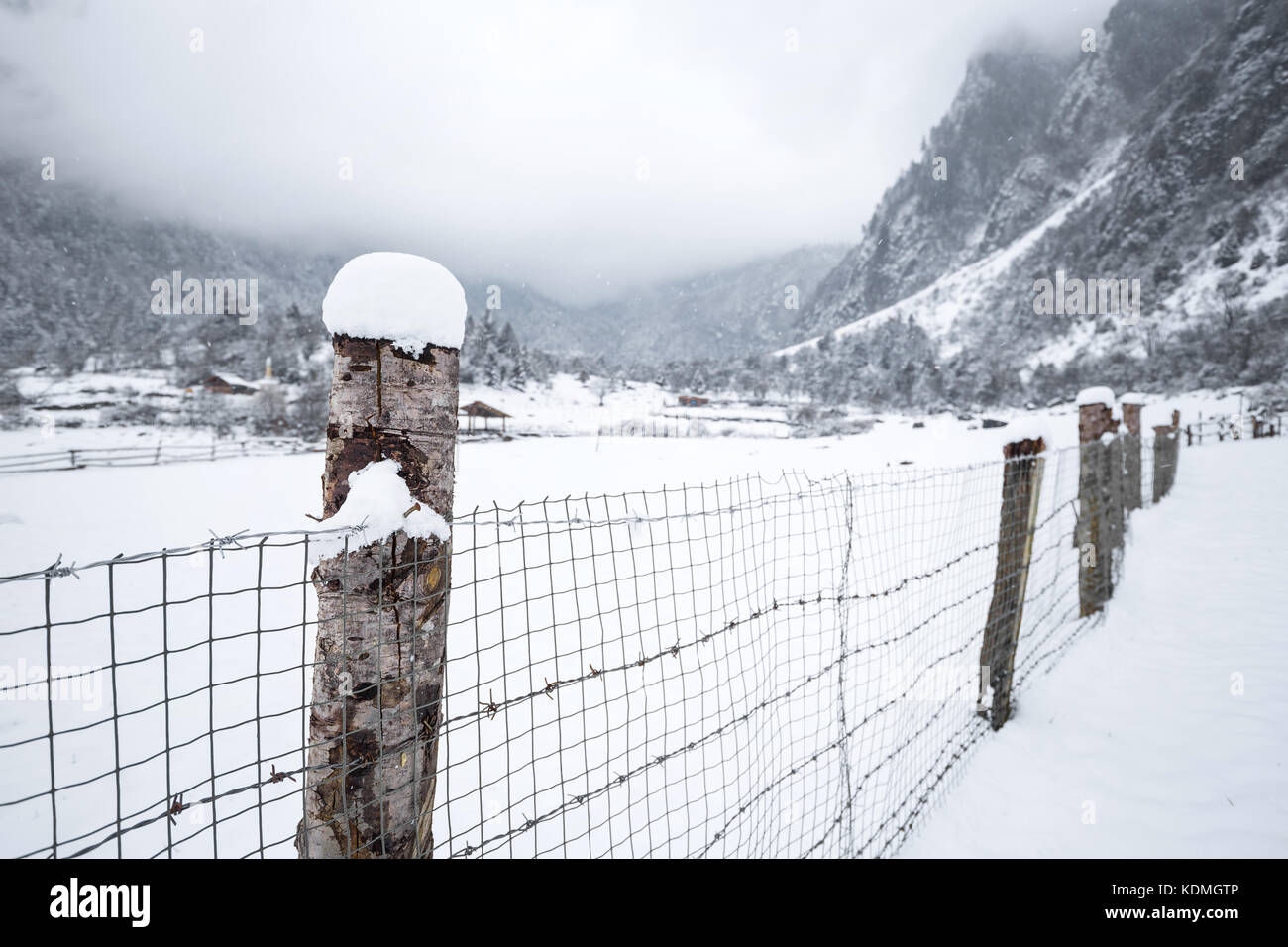 Country in snow Stock Photo - Alamy