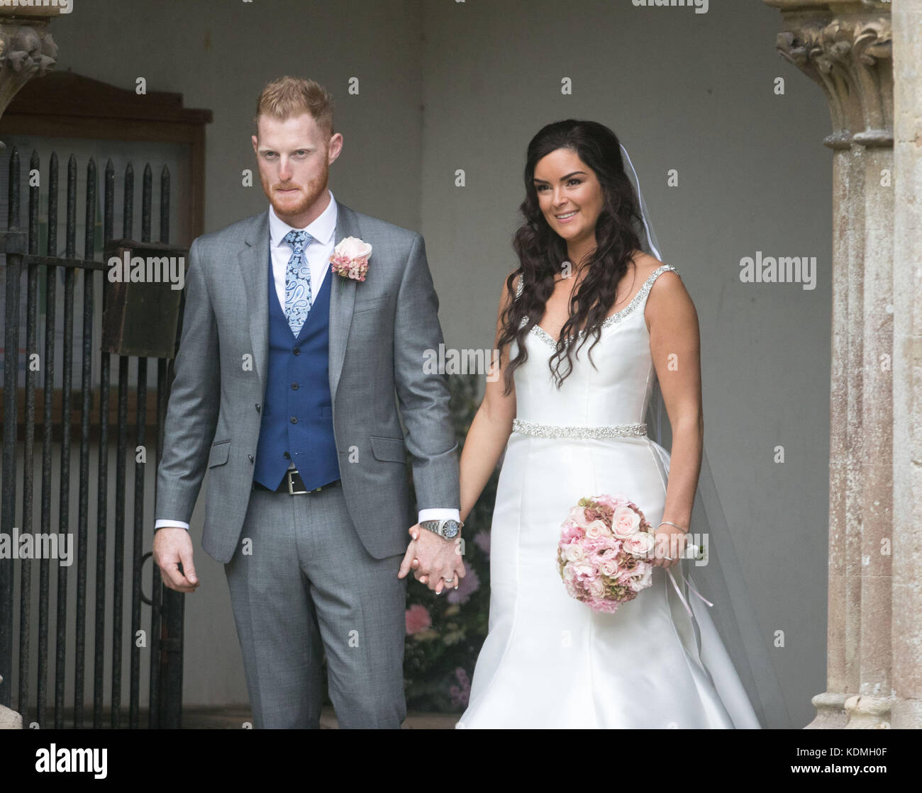 England all-rounder Ben Stokes and his newly married wife Clare ...