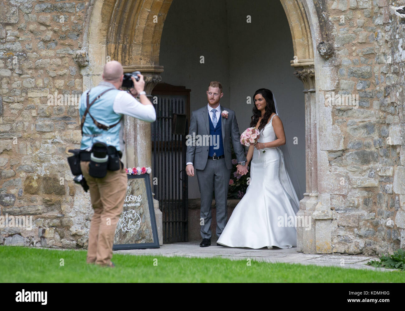 England all-rounder Ben Stokes and his newly married wife Clare ...