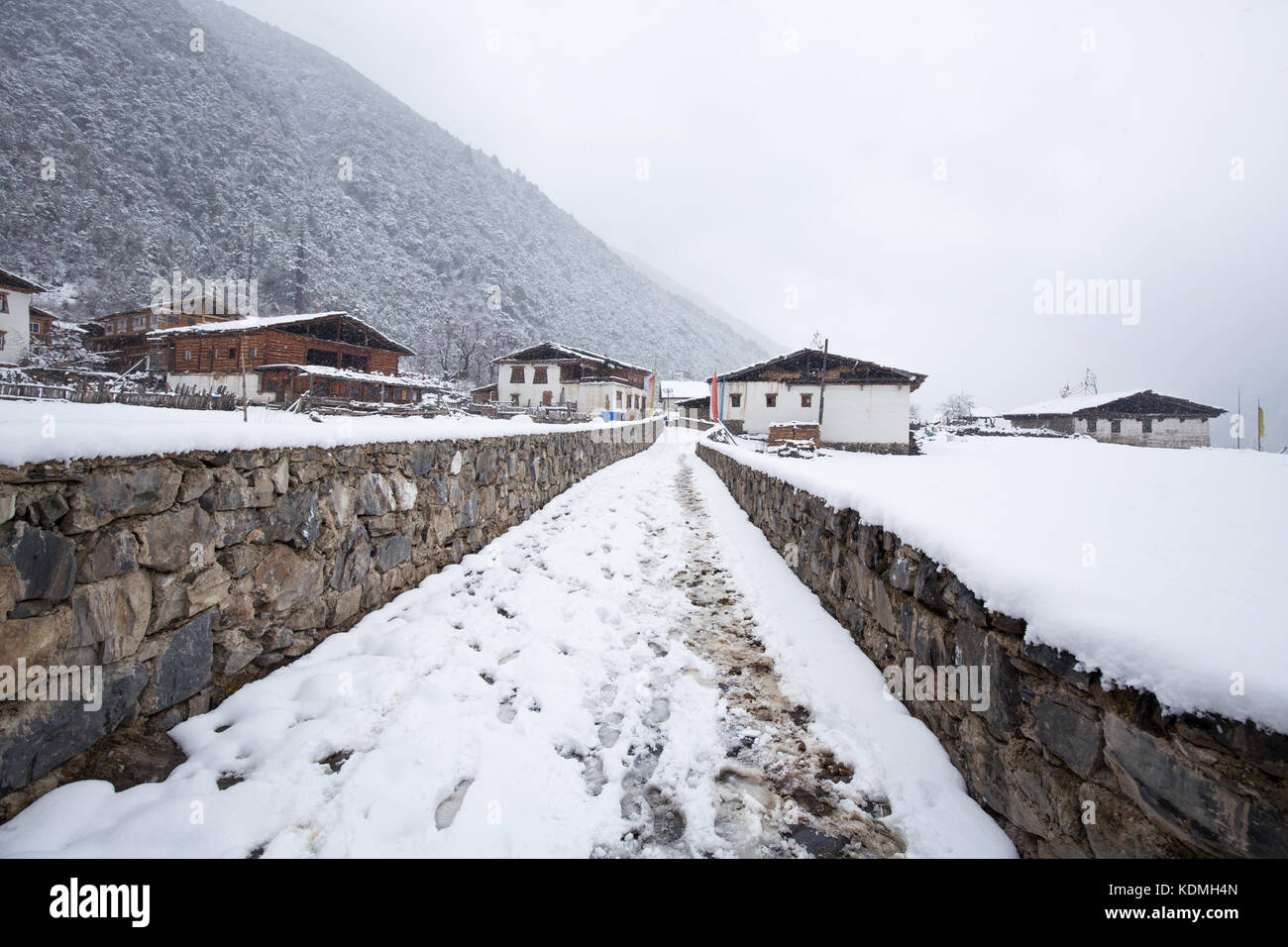 Country in snow Stock Photo - Alamy