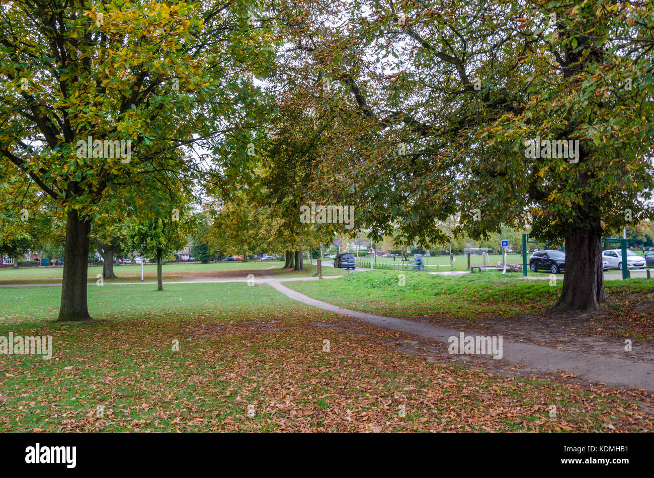 A view of Prospect Park in Reading in Berkshire during autumn Stock ...