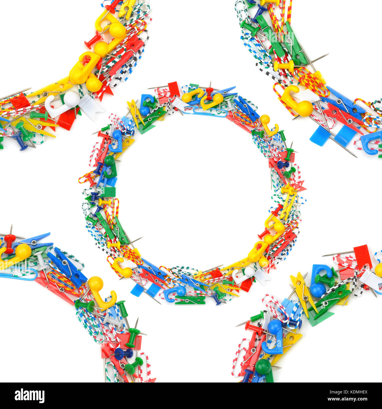 Frame of stationery isolated on a white background Stock Photo - Alamy