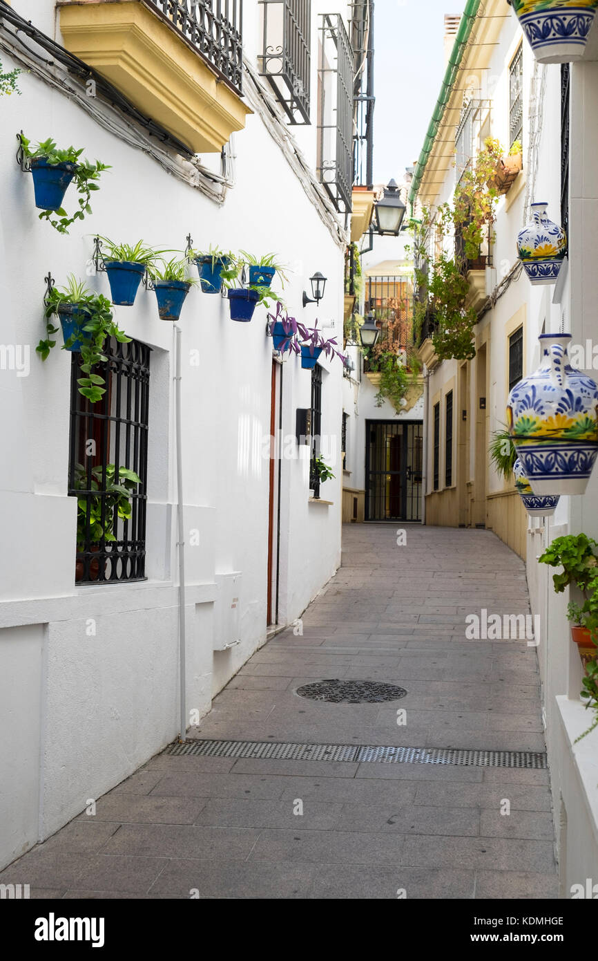 Alleyway, old town, Cordoba, Andalusia, Spain Stock Photo - Alamy