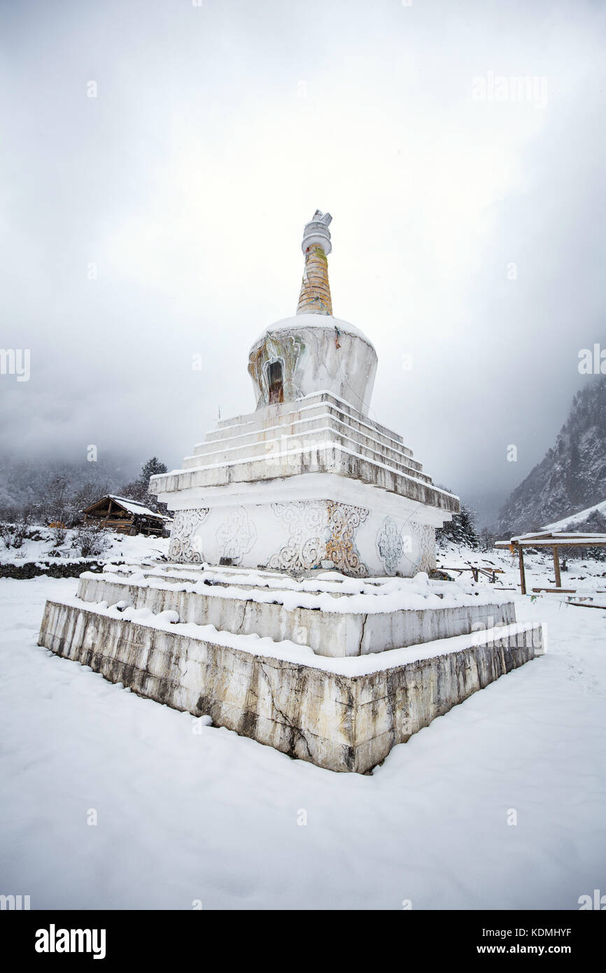 Praying place in snow Stock Photo - Alamy