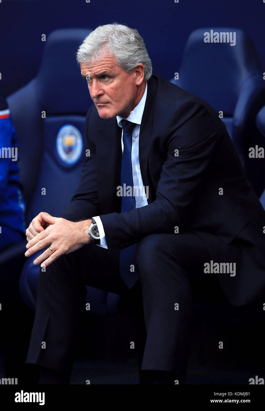 Stoke City manager Mark Hughes during the Premier League match at ...
