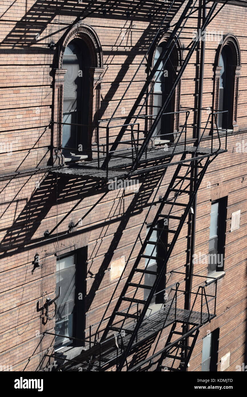 Wrought iron fire escape hi-res stock photography and images - Alamy