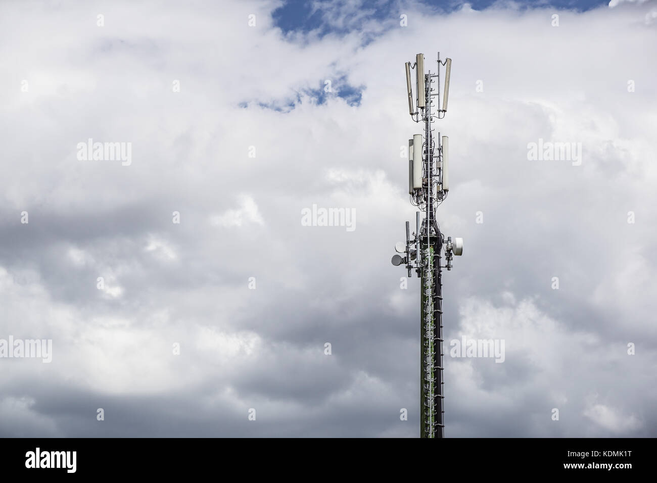Communication pole on blue sky with cloud Stock Photo - Alamy