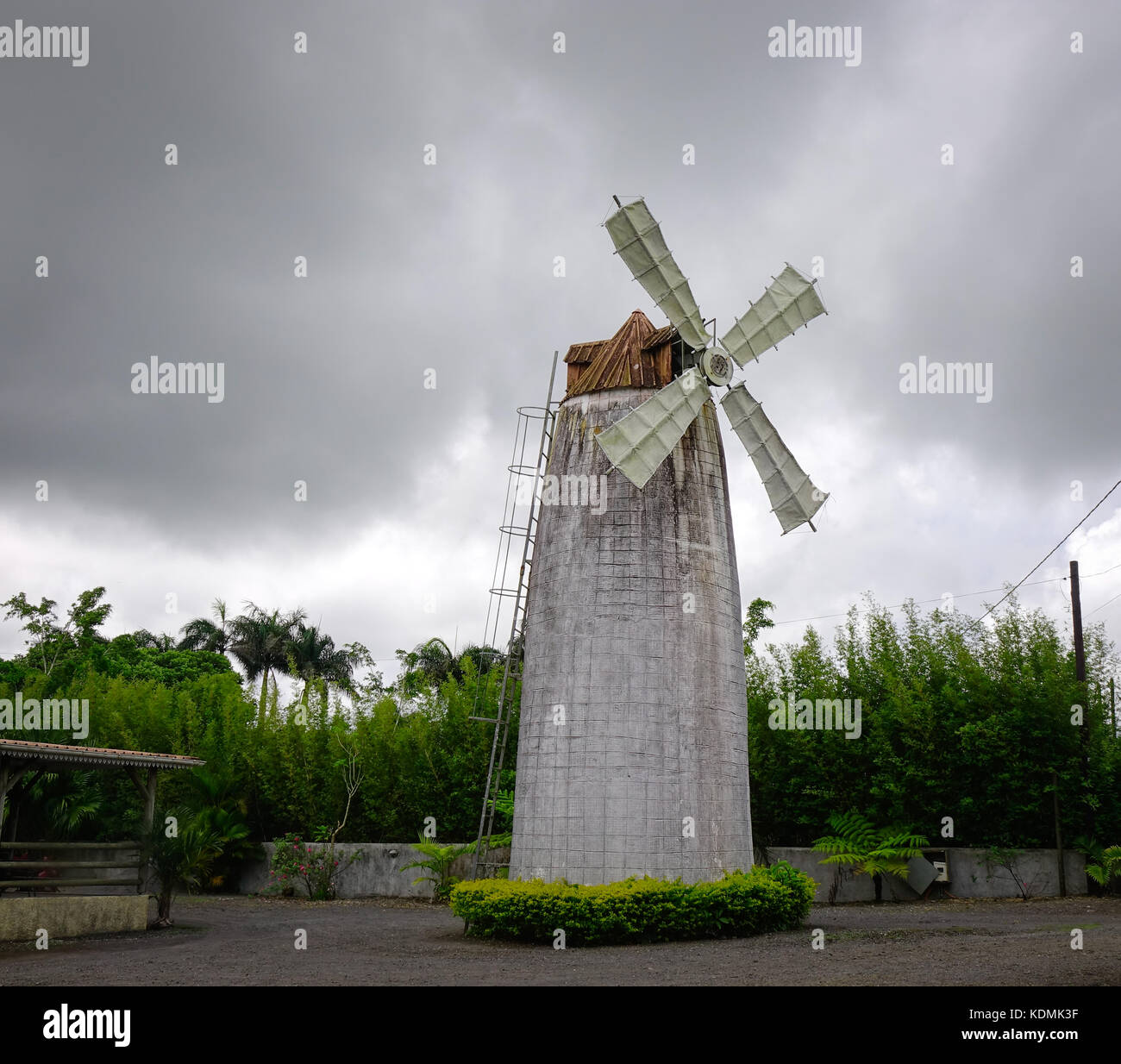 Old windmill at an old township in Highlands, Mauritius Stock Photo - Alamy