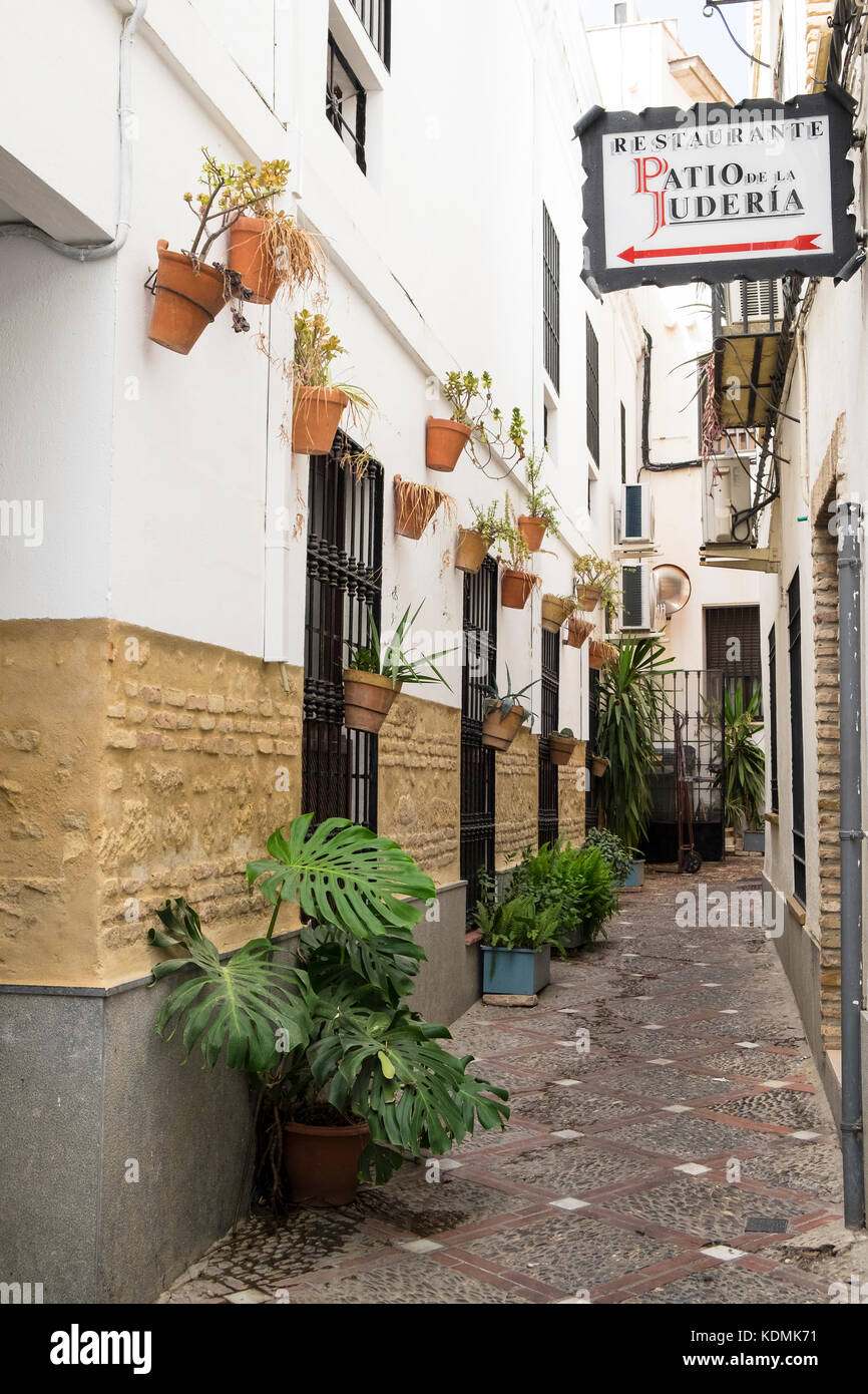 Alleyway, old town, Cordoba, Andalusia, Spain Stock Photo - Alamy