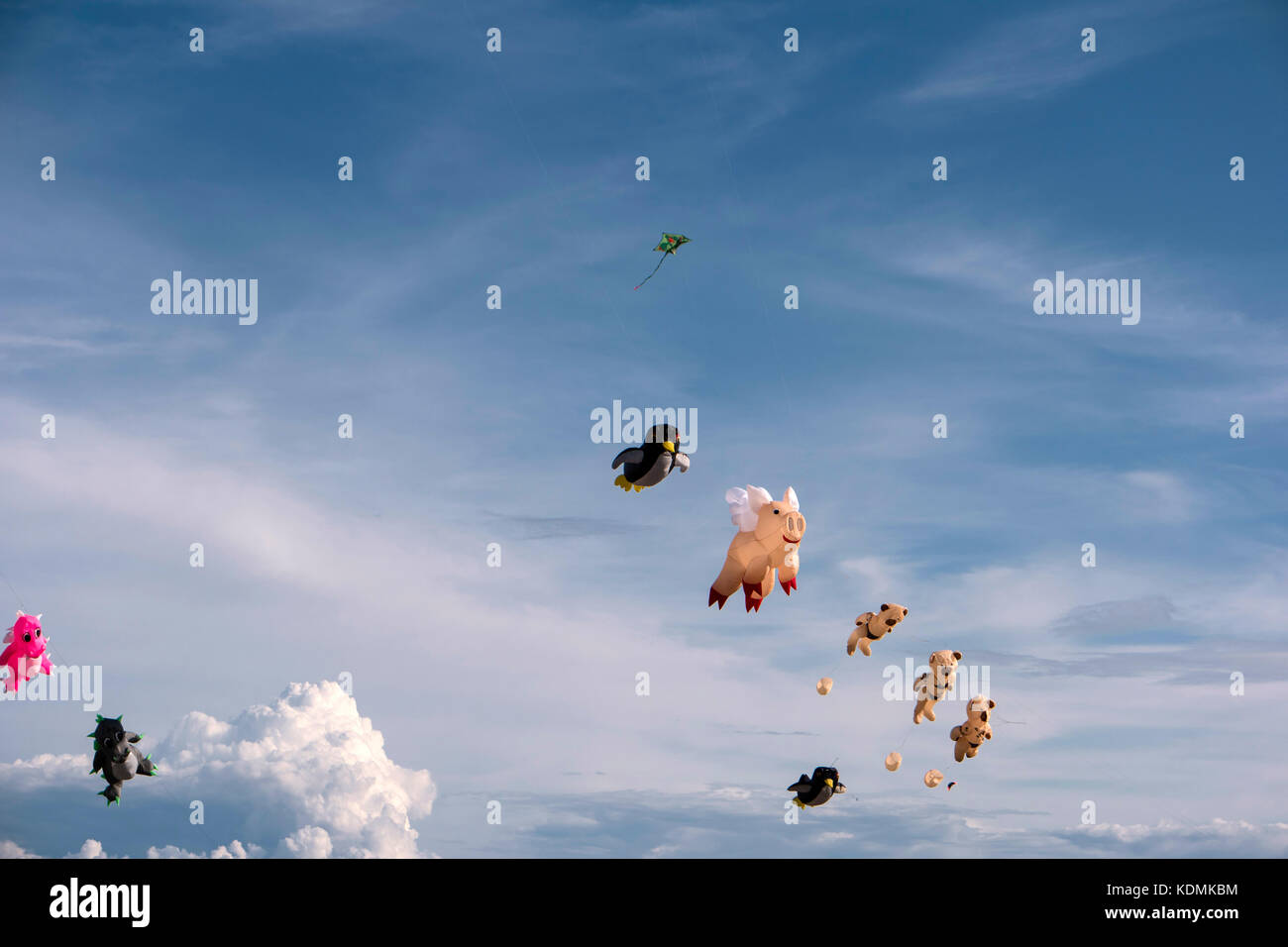 Colorful Kites in the Air Stock Photo - Alamy