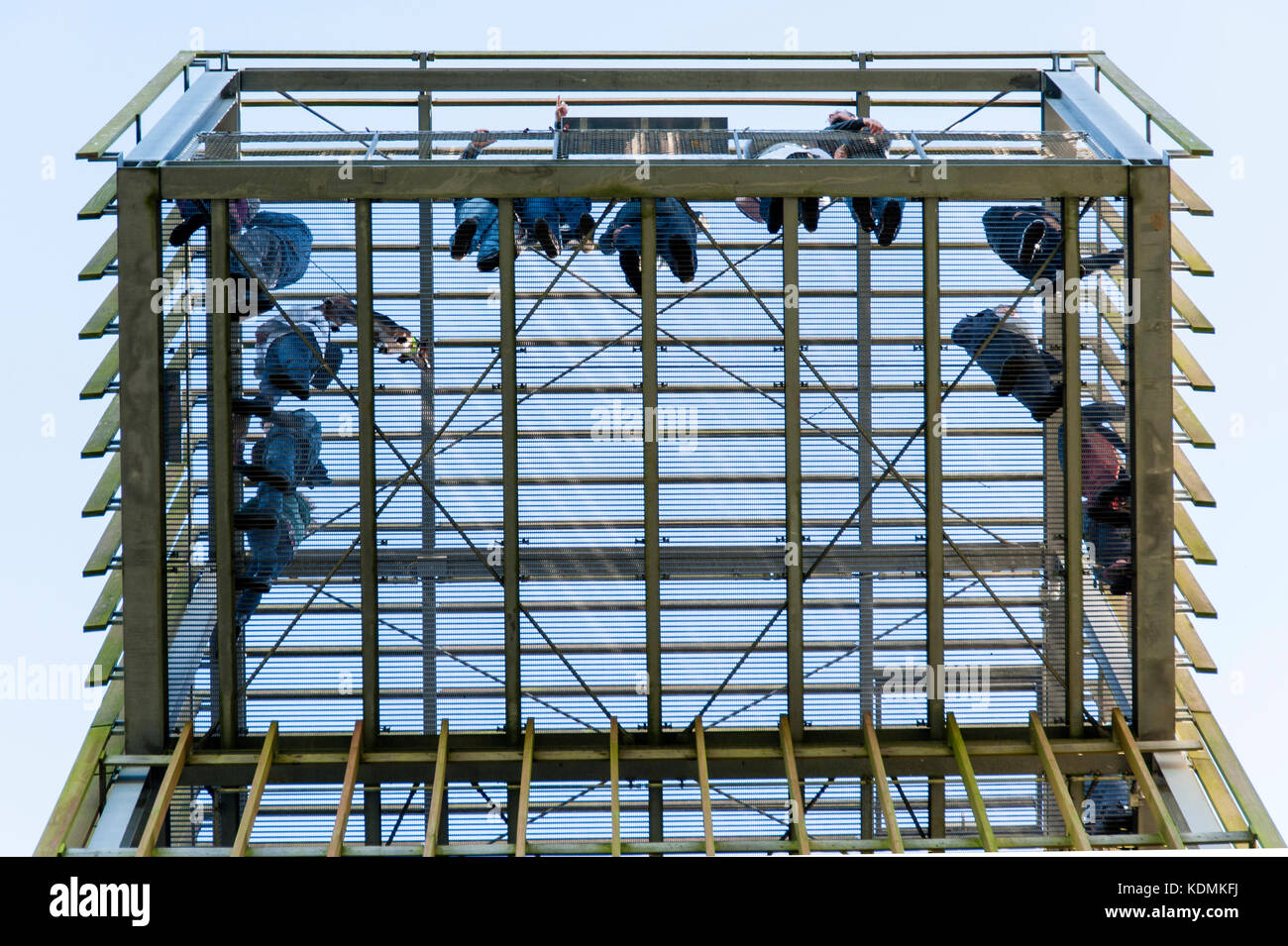 People on a lookout tower Stock Photo - Alamy