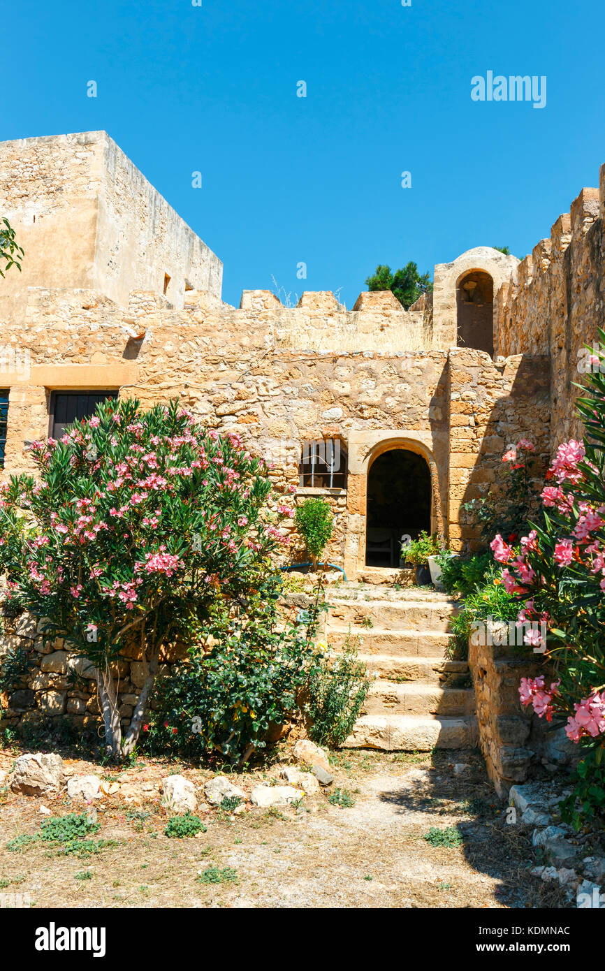 View of the historic venetian fort of Kazarma. Sitia, Crete Stock Photo ...