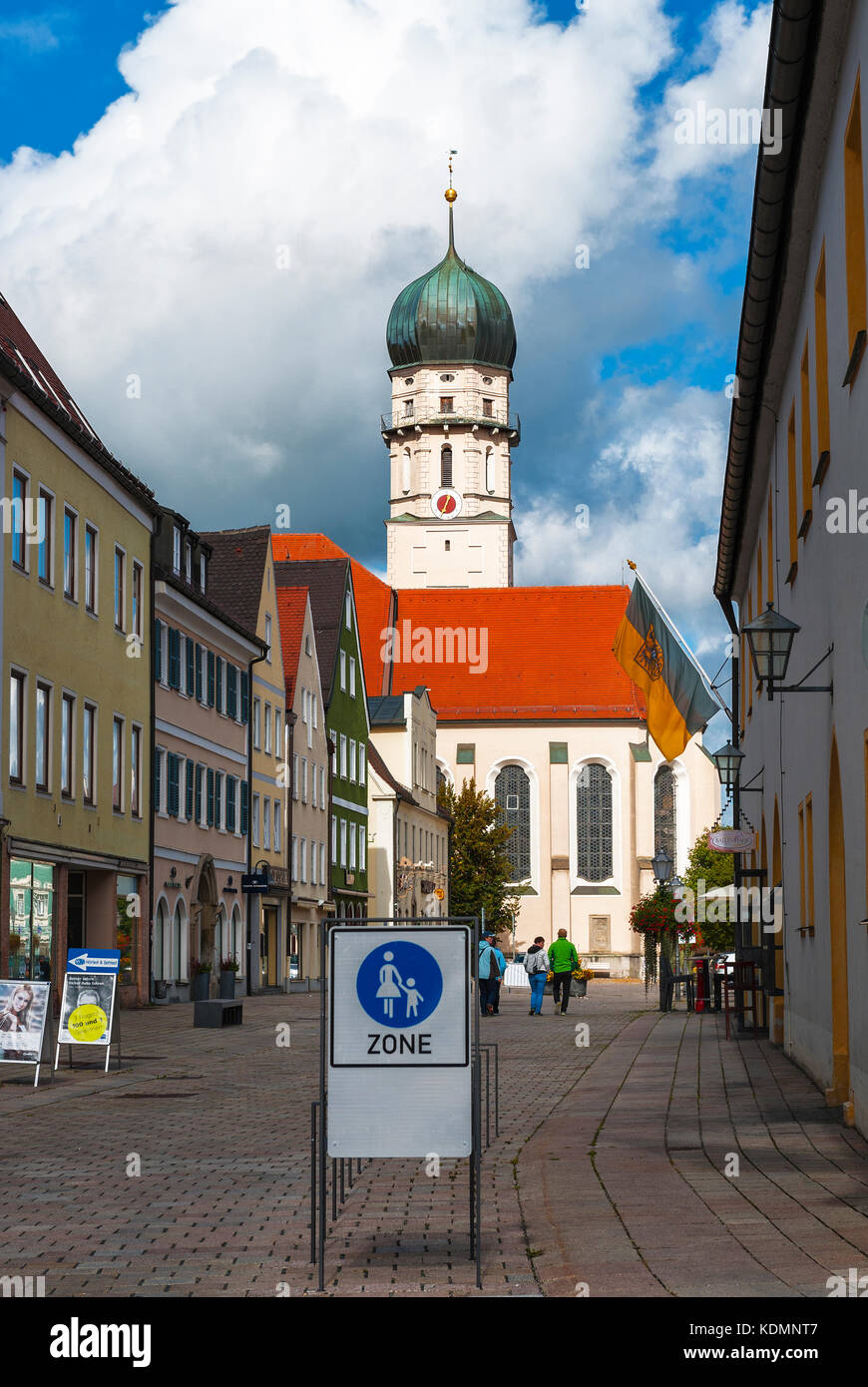 In the center of Schongau town Stock Photo - Alamy