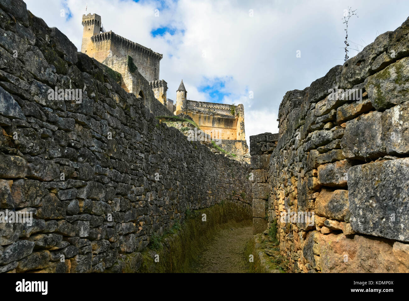 The castle ruin of Commarque in the Dordogne in France Stock Photo - Alamy