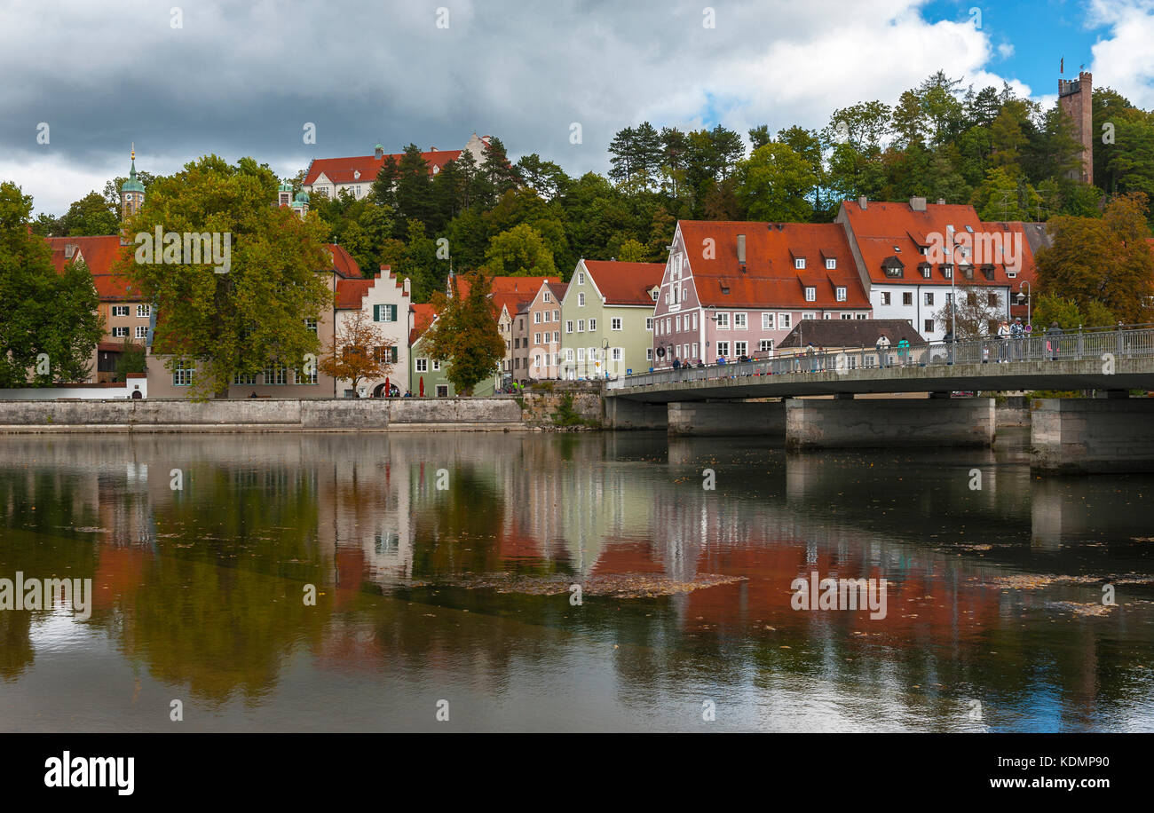 River view on Landsberg- am- Lech town Stock Photo - Alamy