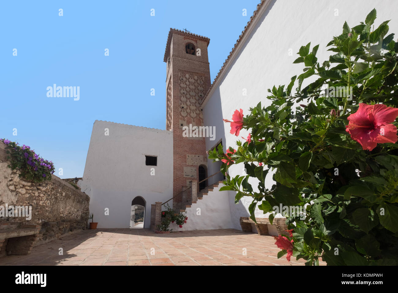 Salares church near Torrox and Competa, Andalusia, Spain. The church ...