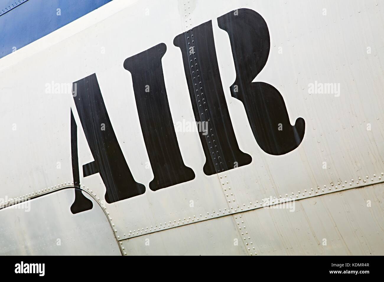 Air label on aircraft Stock Photo - Alamy