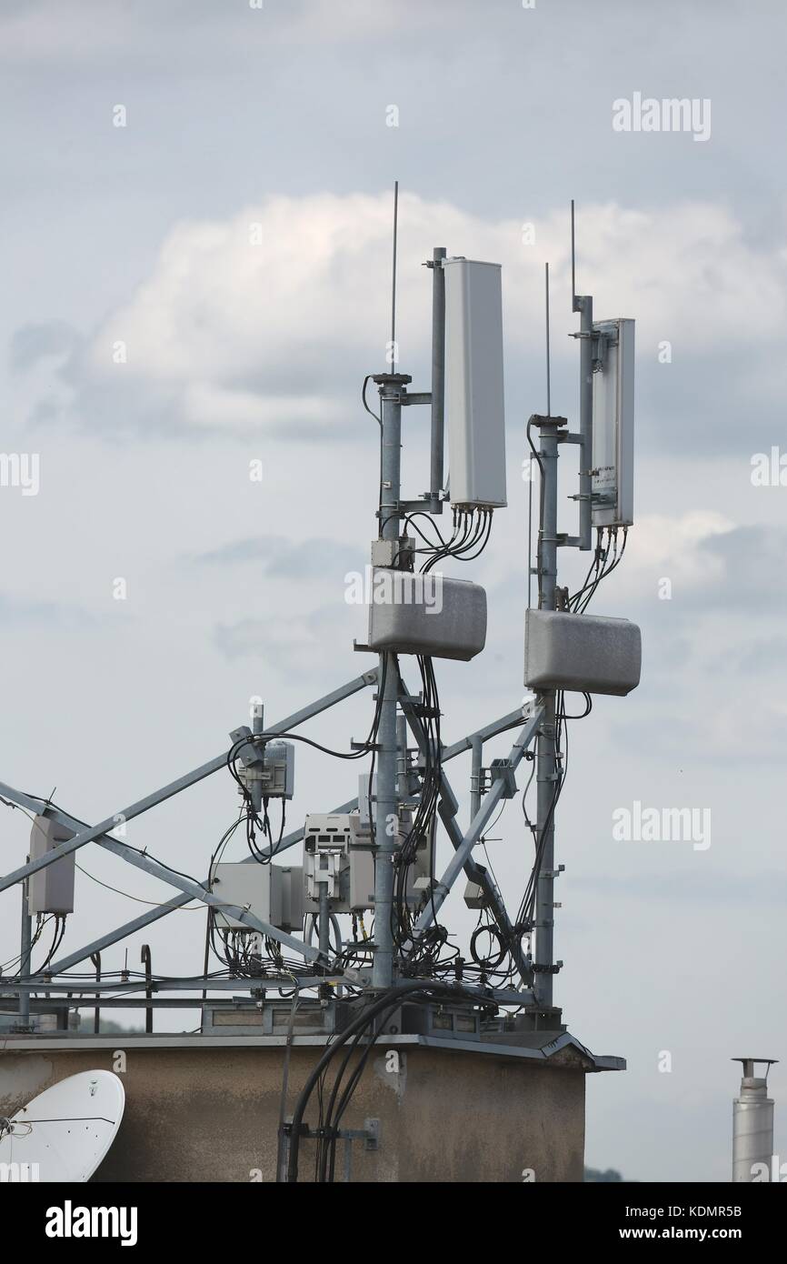 Transmitter station detail Stock Photo - Alamy