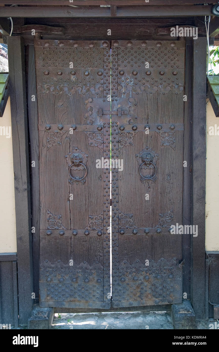 Closeup on an old Japanese door Stock Photo - Alamy