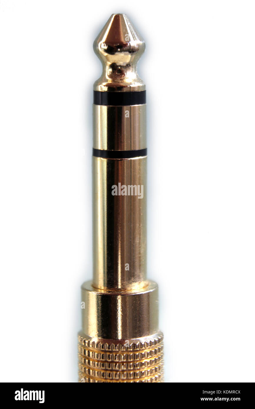 Gold plated stereo plug hi-res stock photography and images - Alamy