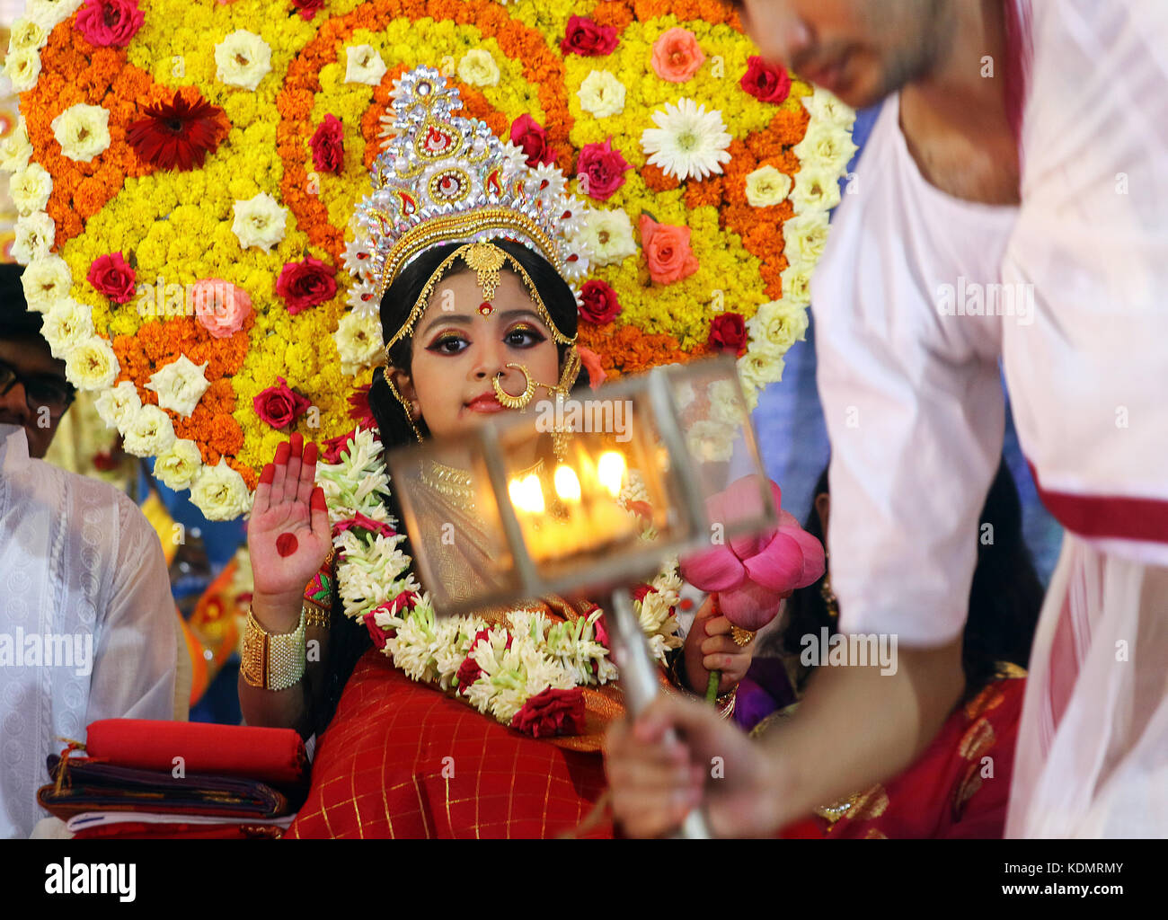 Kumari puja ritual hi-res stock photography and images - Alamy