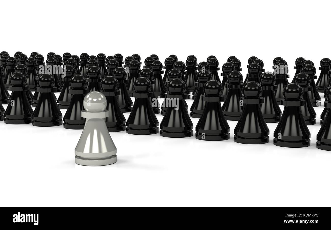 Group pawns one different hi-res stock photography and images - Alamy